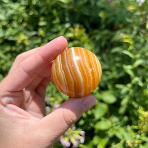 Orange Calcite Spheres | Crystal Spheres, Banded Calcite, Healing ...