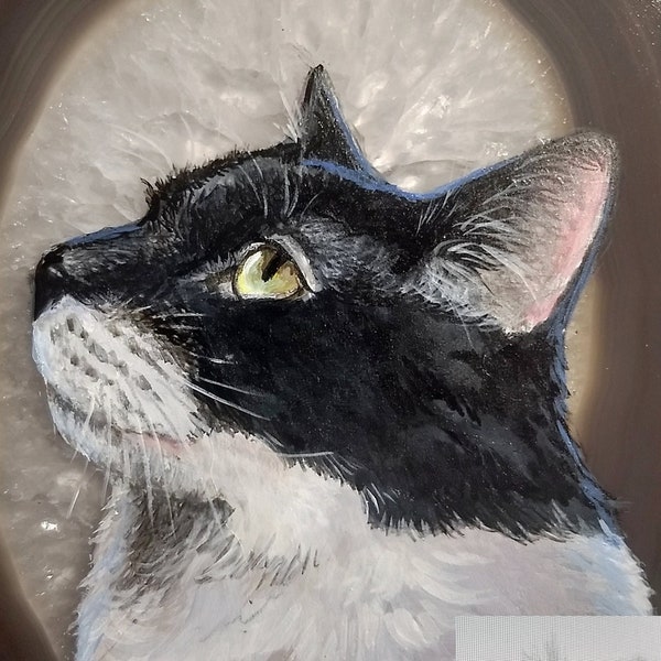 Hand Painted Cat - Etsy