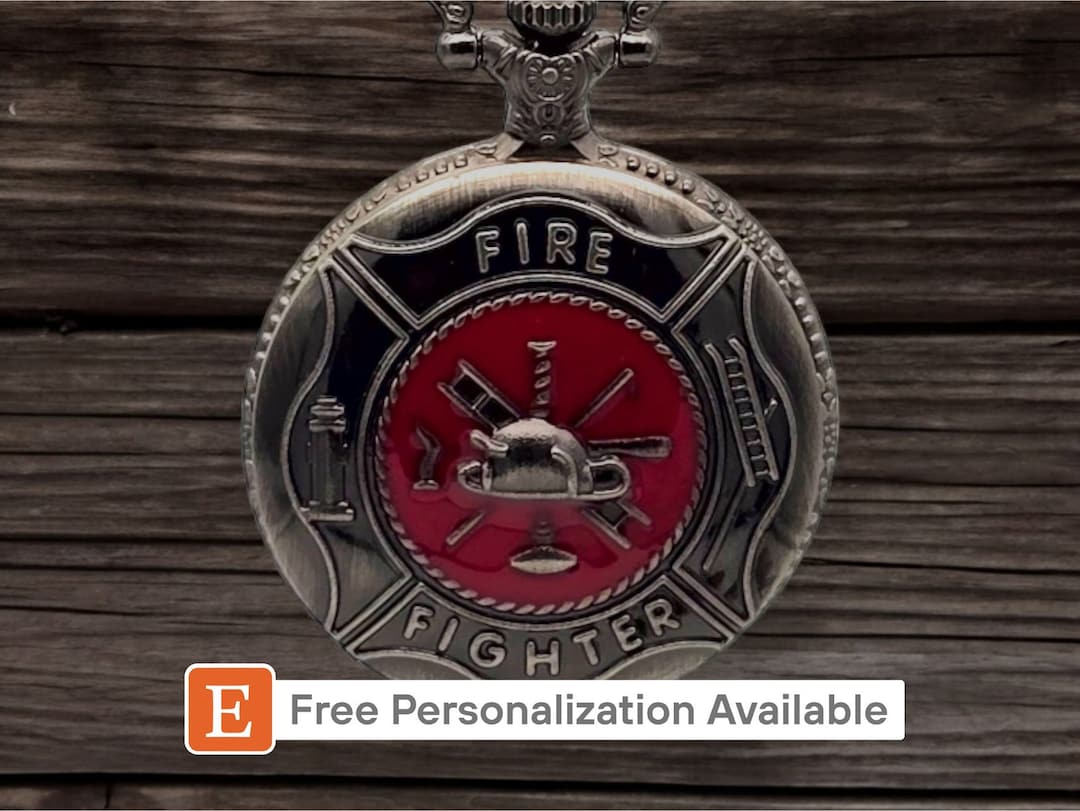 Firefighter Pocket Watch Gift First Responders Fireman Retirement ...