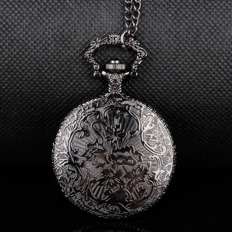 Wolf Pocket Watch NEW Black Metal Wolves Wild Nature Outdoors - Etsy