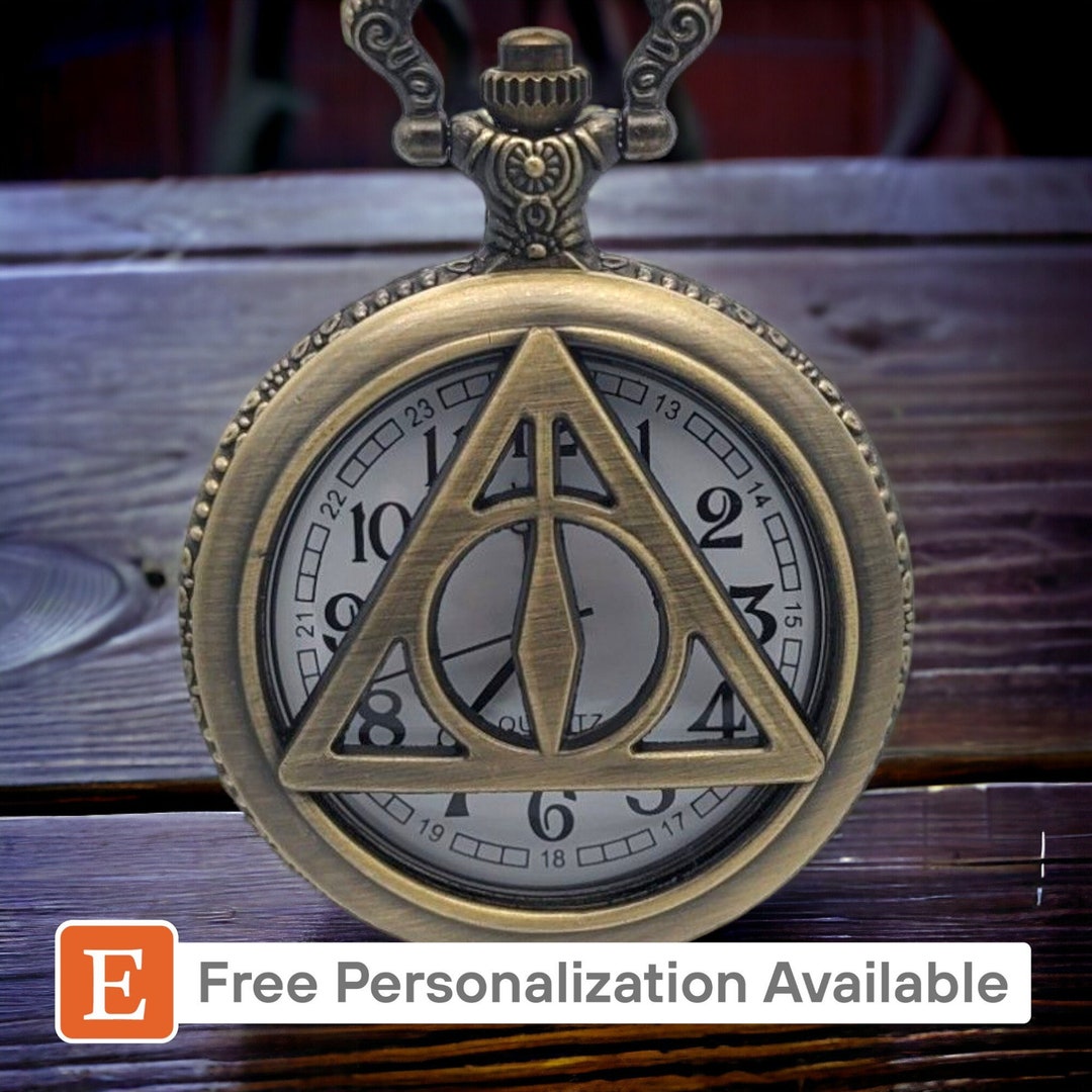 Wizard Pocket Watch NEW Gift Deathly Hallows Logo Magic Wizarding ...