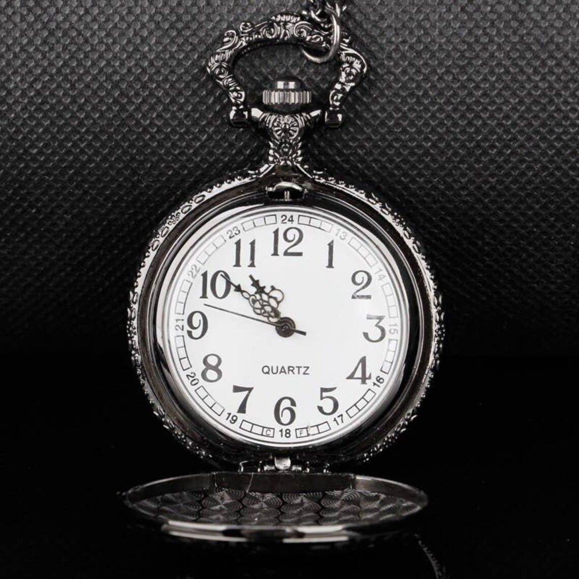 Wolf Pocket Watch NEW Black Metal Wolves Wild Nature Outdoors - Etsy