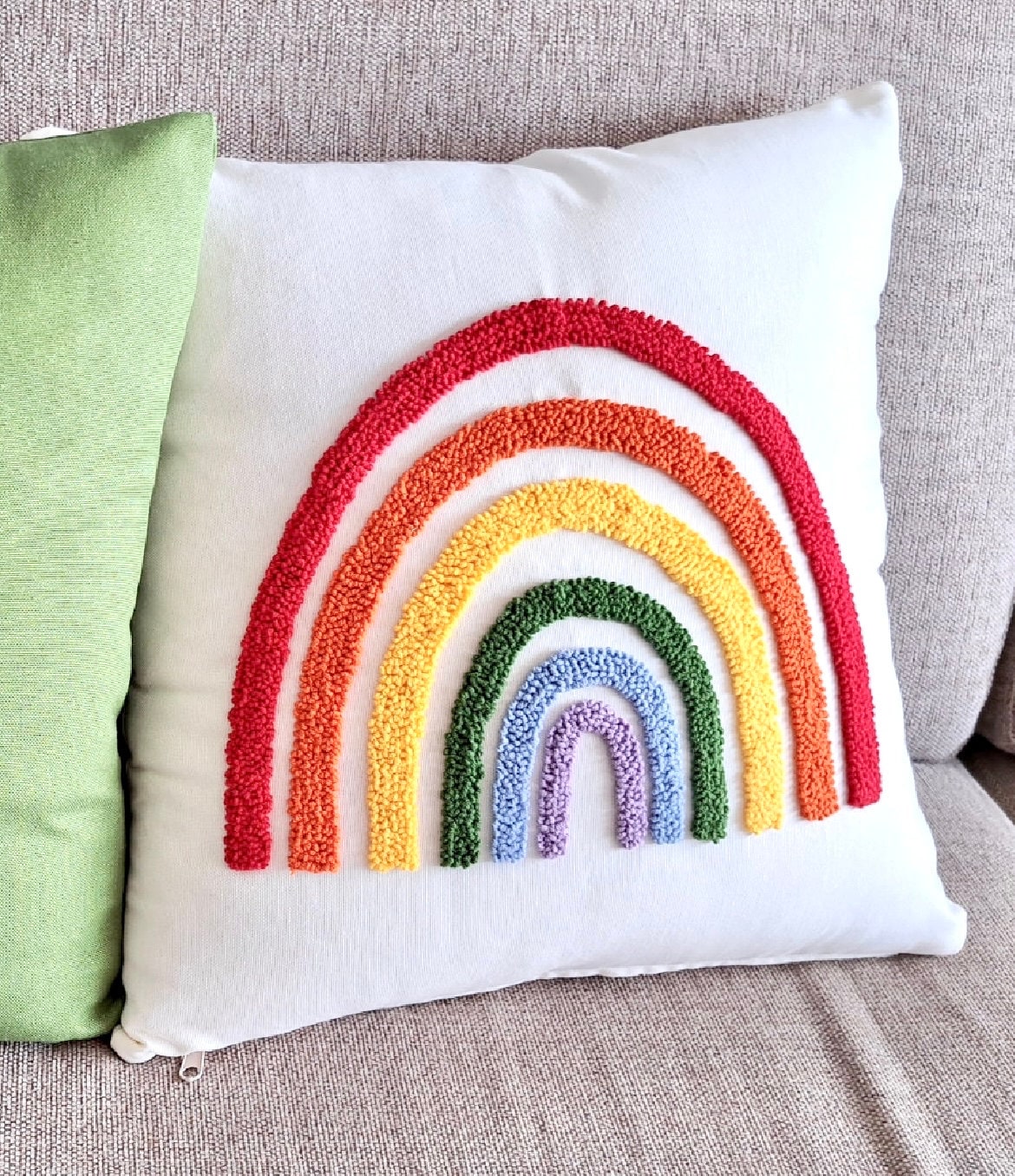 Personalized Rainbow Pillow, Rainbow Baby Gift, Custom Pillow, Baby ...