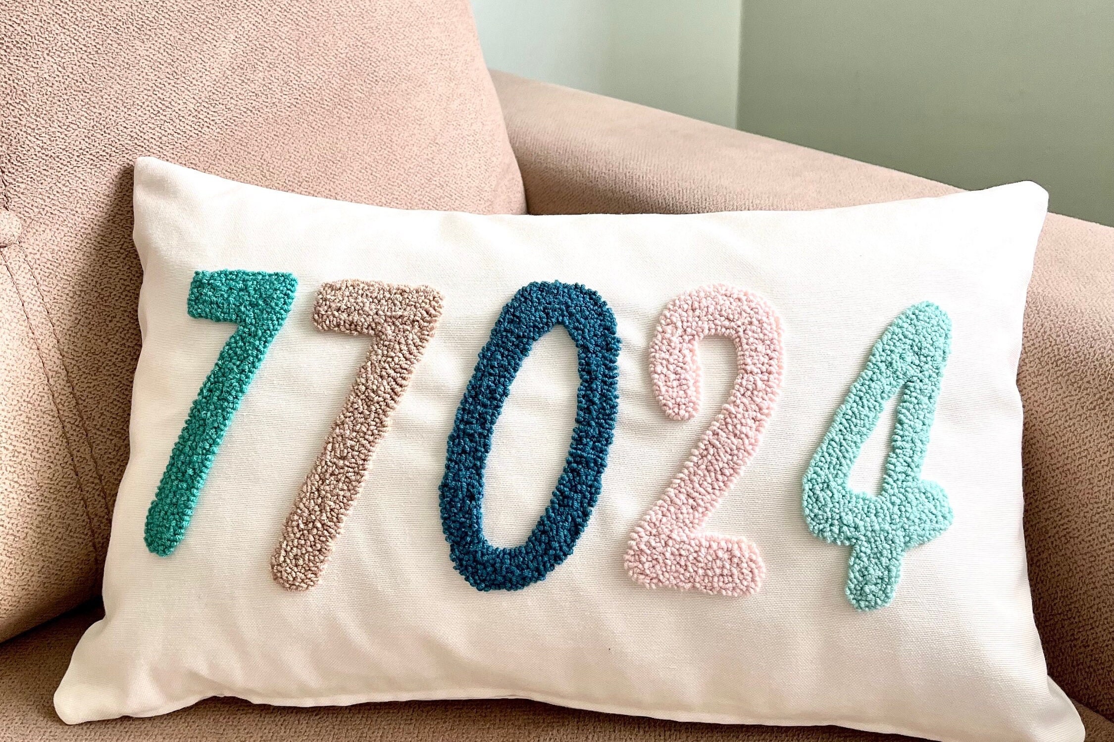 Personalized Zip Code, Custom Zip Code Pillow, Housewarming Present ...