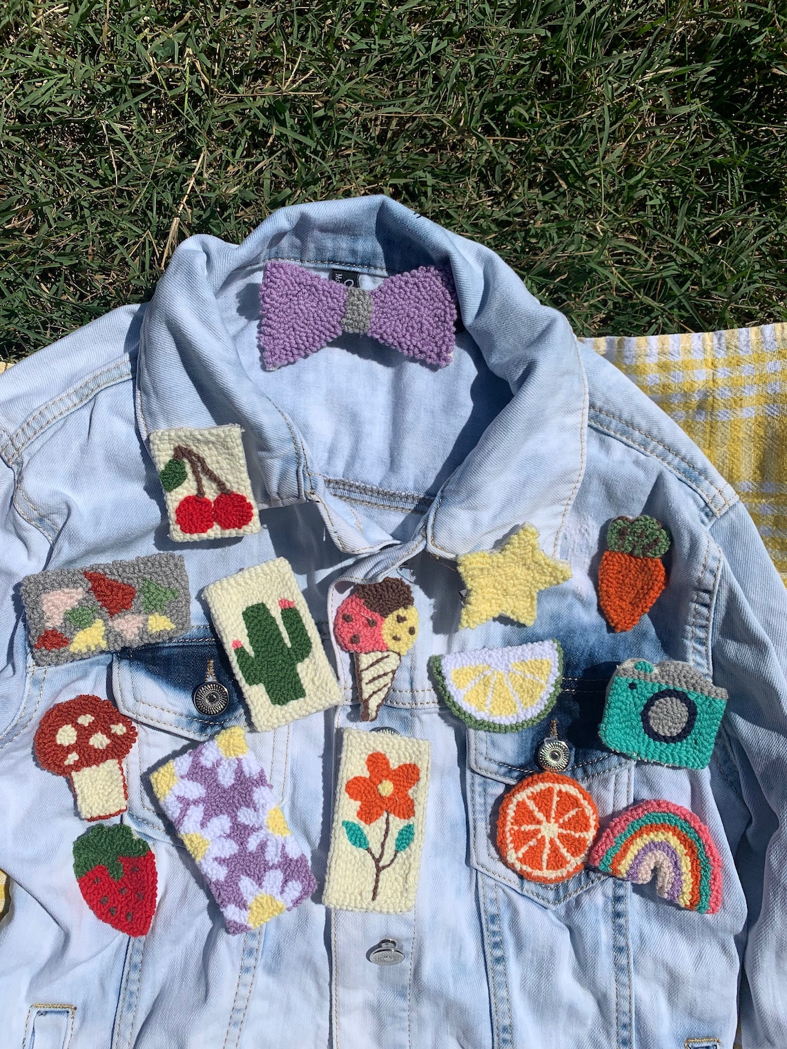 Multi Set, Embroidered Brooch Pin for Women,punch Needle Hair Barrette ...