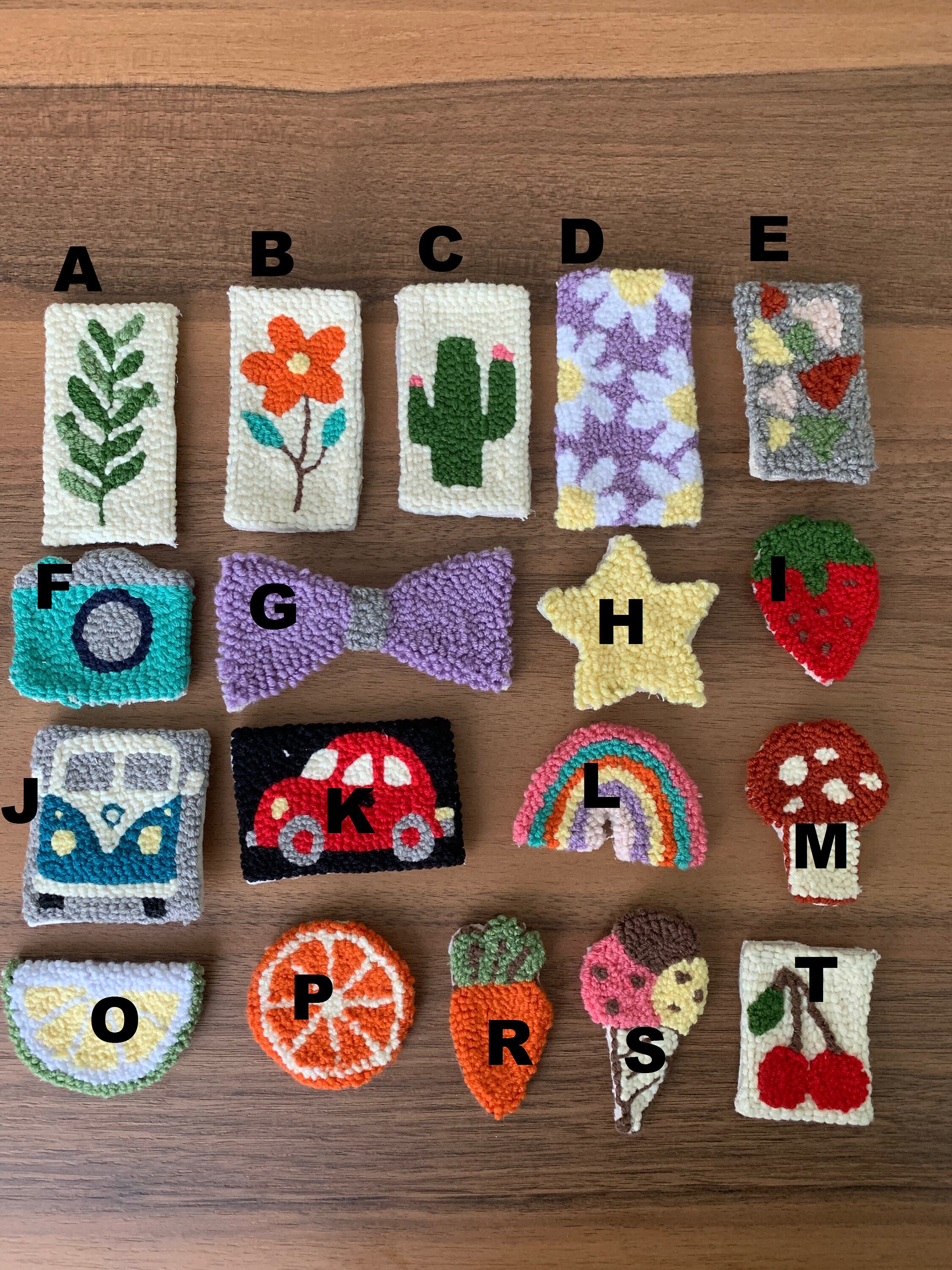 Multi Set, Embroidered Brooch Pin for Women,punch Needle Hair Barrette ...