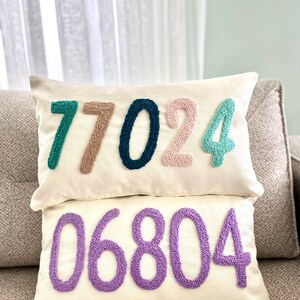 Personalized Zip Code, Custom Zip Code Pillow, Housewarming Present ...