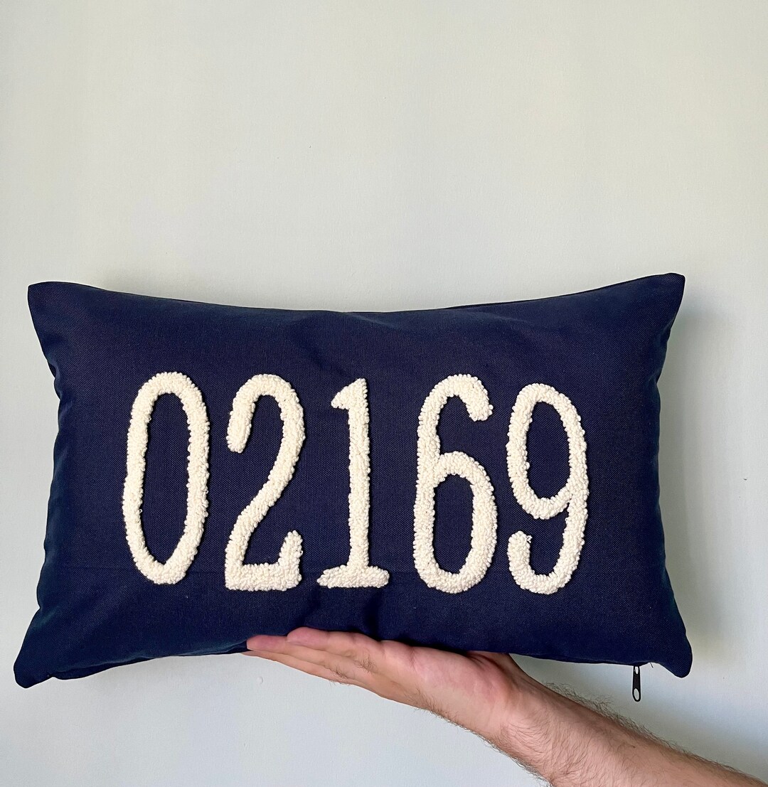 Personalized Zip Code, Custom Zip Code Pillow, Housewarming Present ...