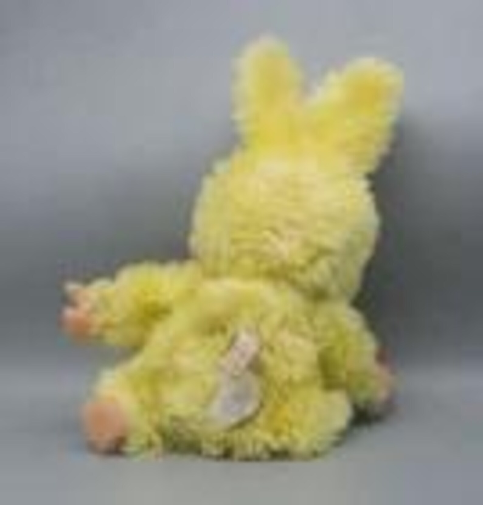 Vintage Yellow Easter Bunny Plush Easter-pets Flocked Yellow Rabbit ...