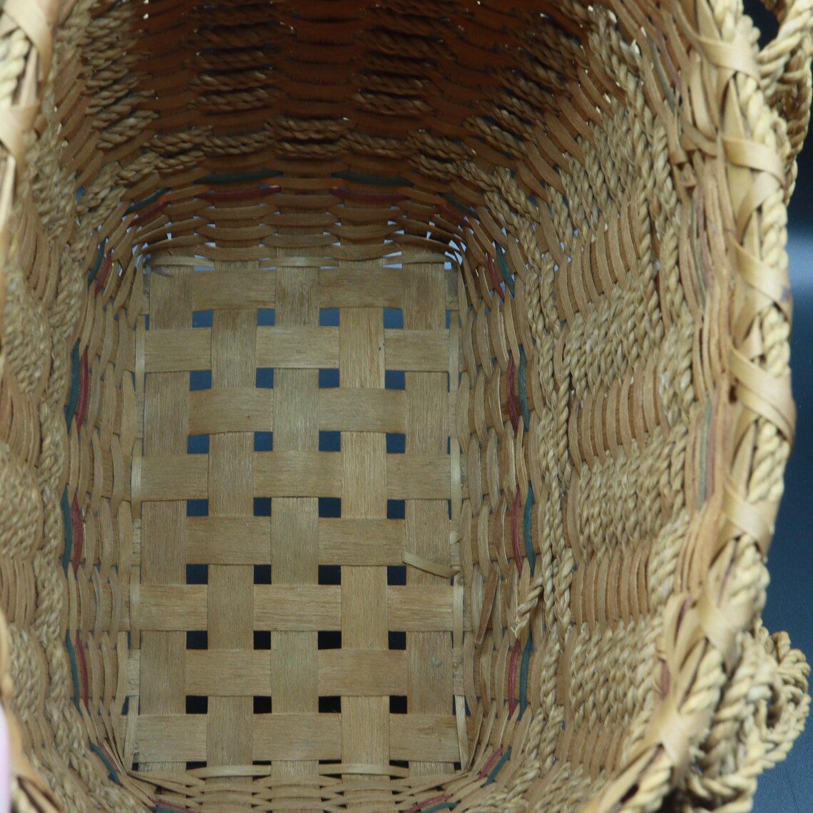 Native American Rope Handle Basket Passamaquoddy Antique Maine Estate ...