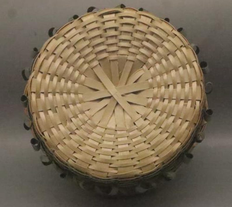 Mohawk Sweetgrass Basket Isabel Lazore Akwesasne Ash Splint Lidded ...