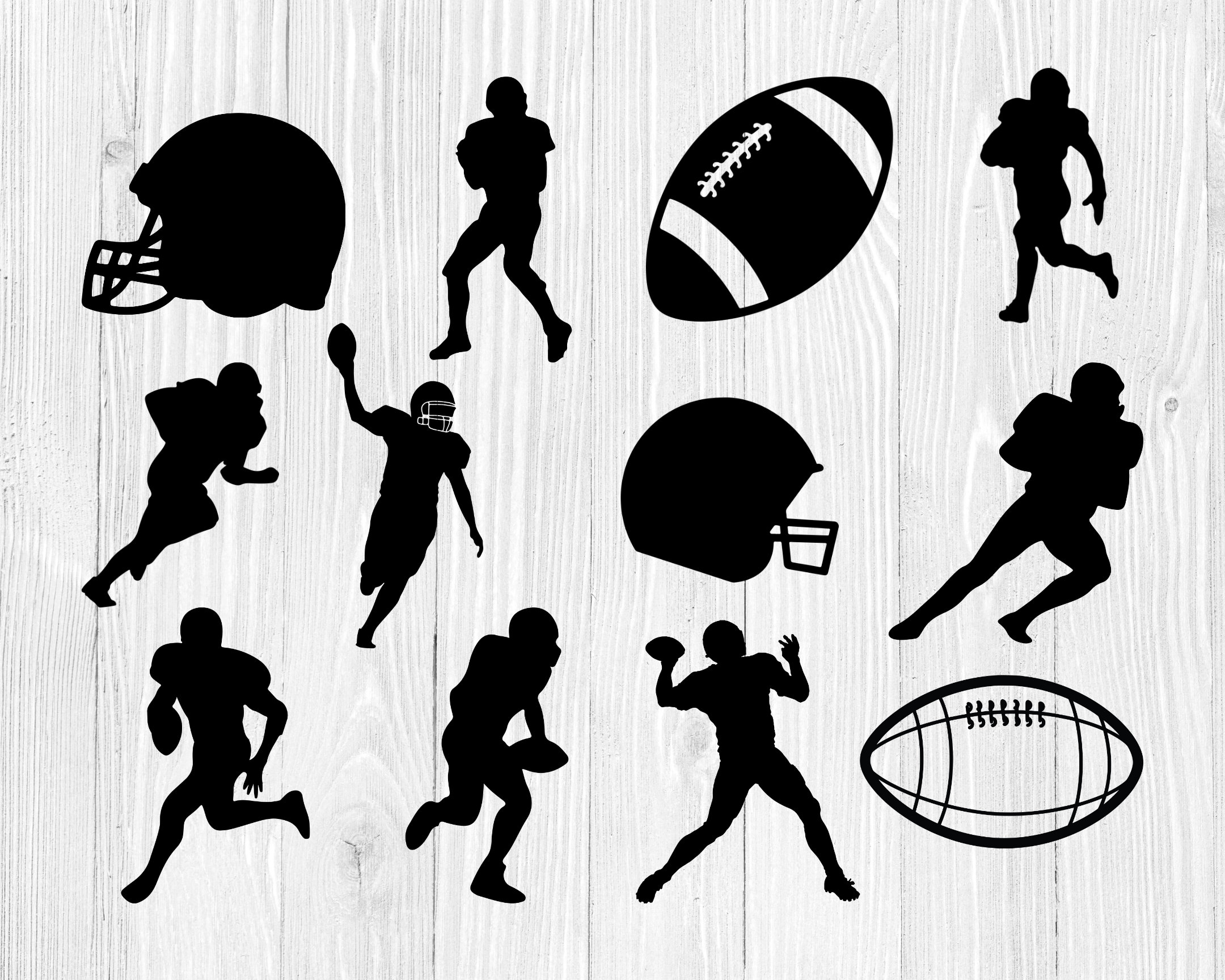 Football SVG, Football Player SVG, Football Cut File, Football Player ...