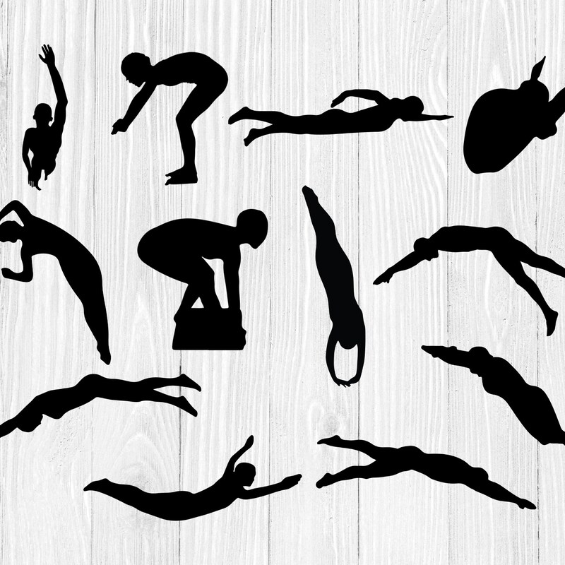 Swimmer Svg - Etsy