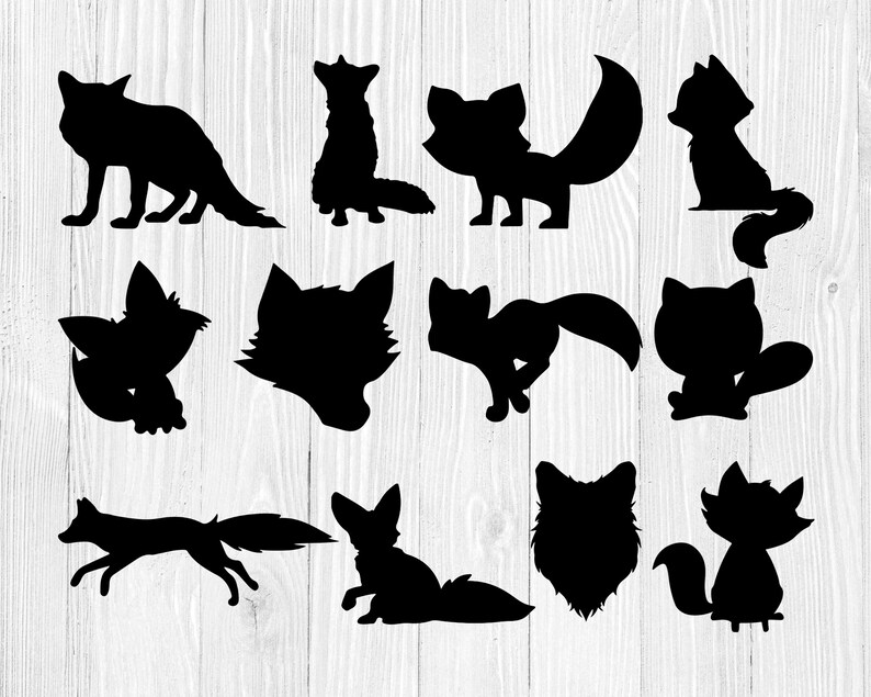 Fox SVG Bundle, Fuchs Clipart, Fuchs Silhouette Svg, Fox Dxf, Cut ...