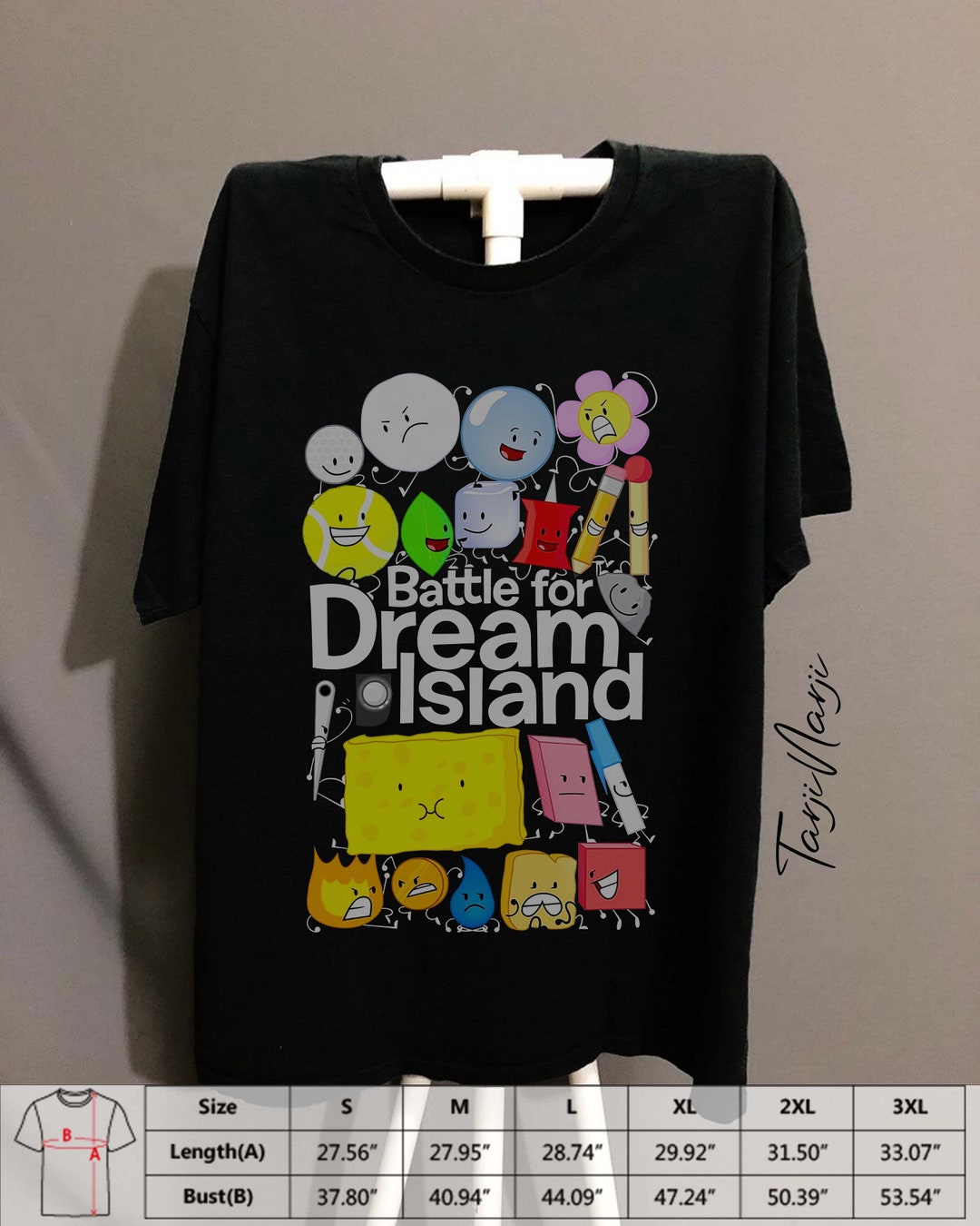 Top Selling New BFDI Shirt Black & White T-shirt American Size - Etsy
