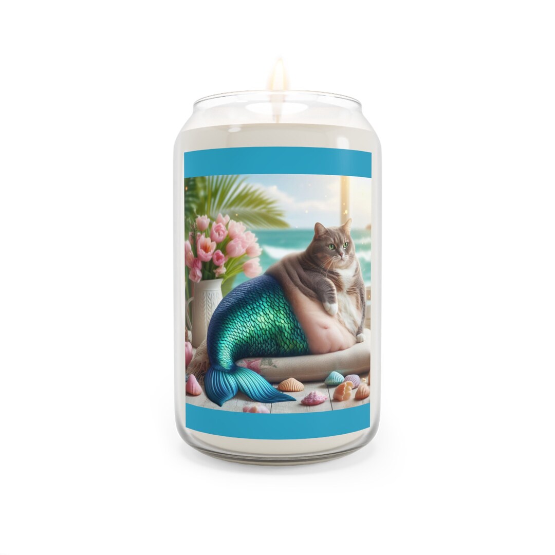 Eco-friendly Mermaid Kitty Scented Candle, 13.75oz - Etsy