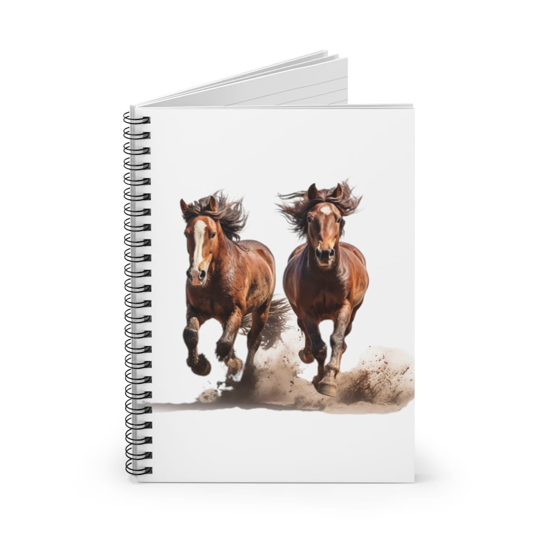 Running Horses Spiral Notebook – Lined Journal - Etsy