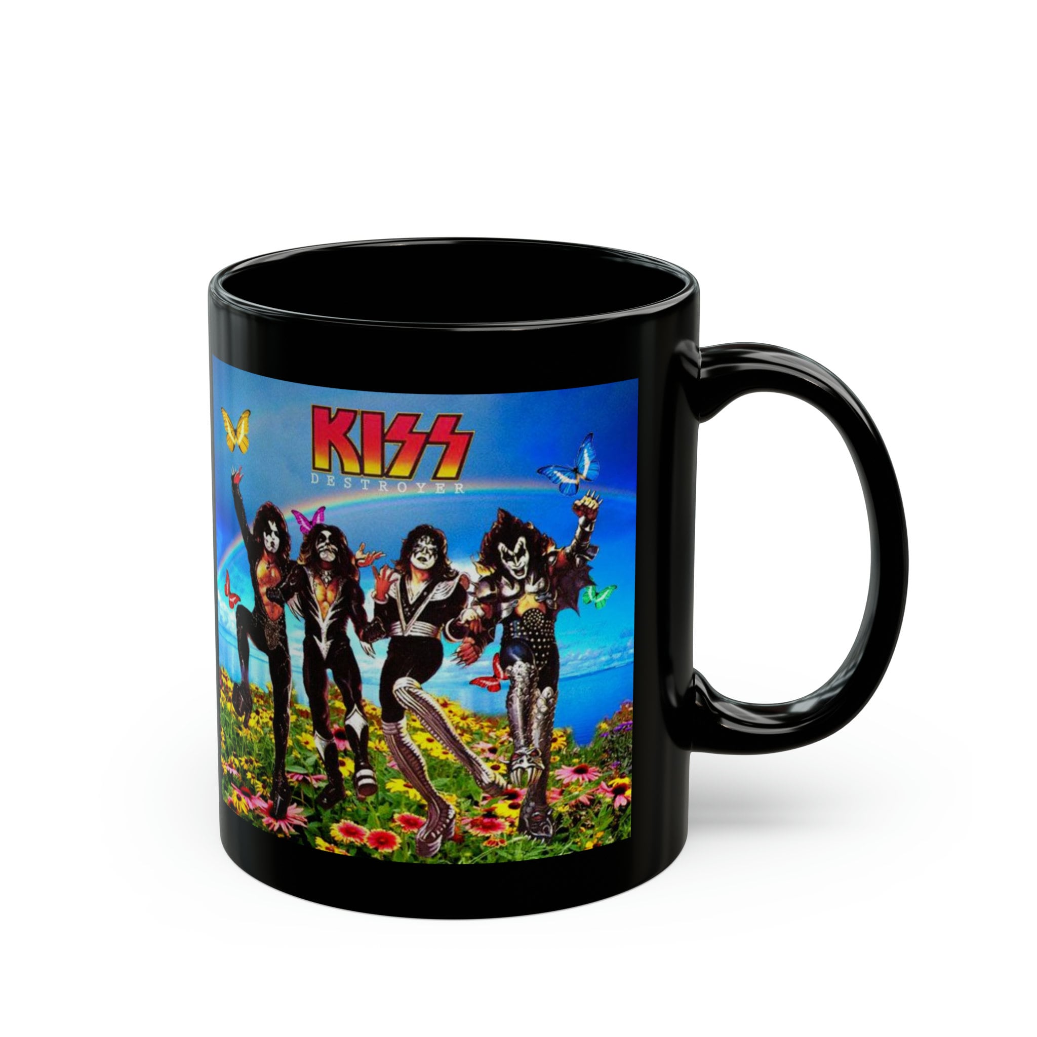Kiss Rock Band Mug Destroyer Vintage Coffee Mug Album Cover Coffee Cup ...