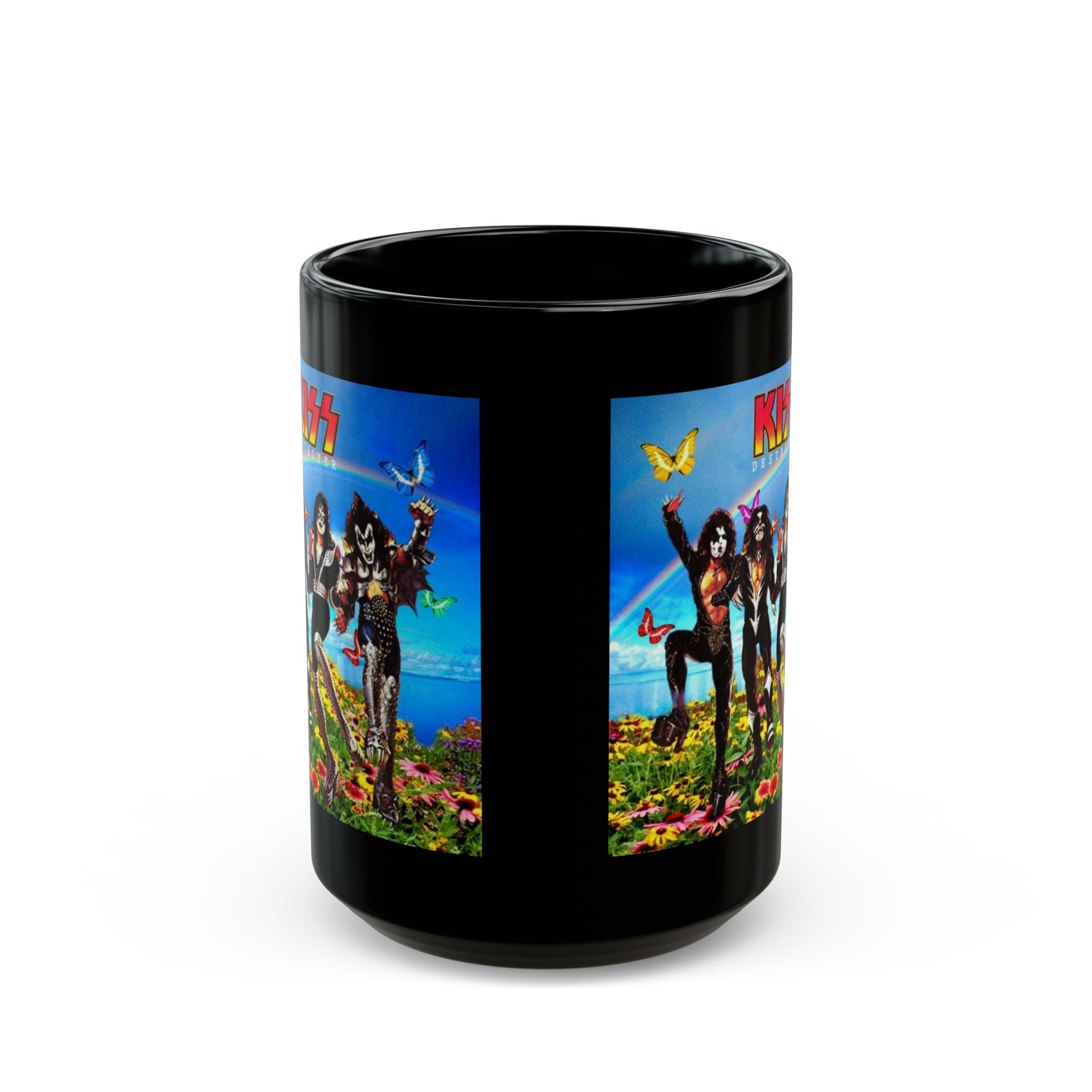 Kiss Rock Band Mug Destroyer Vintage Coffee Mug Album Cover Coffee Cup ...
