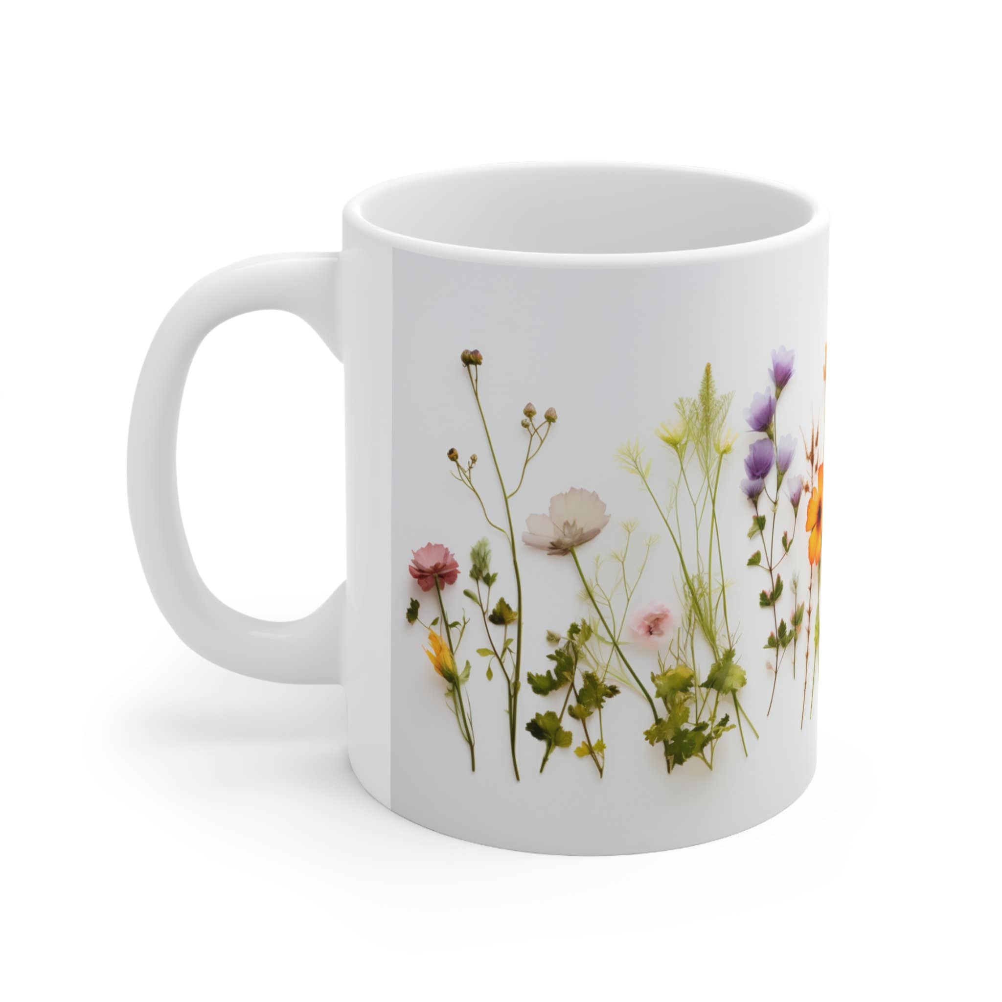 Blossom Beauty Flower Long Stem Coffee Mug Soft Pastels Elegant To-go ...