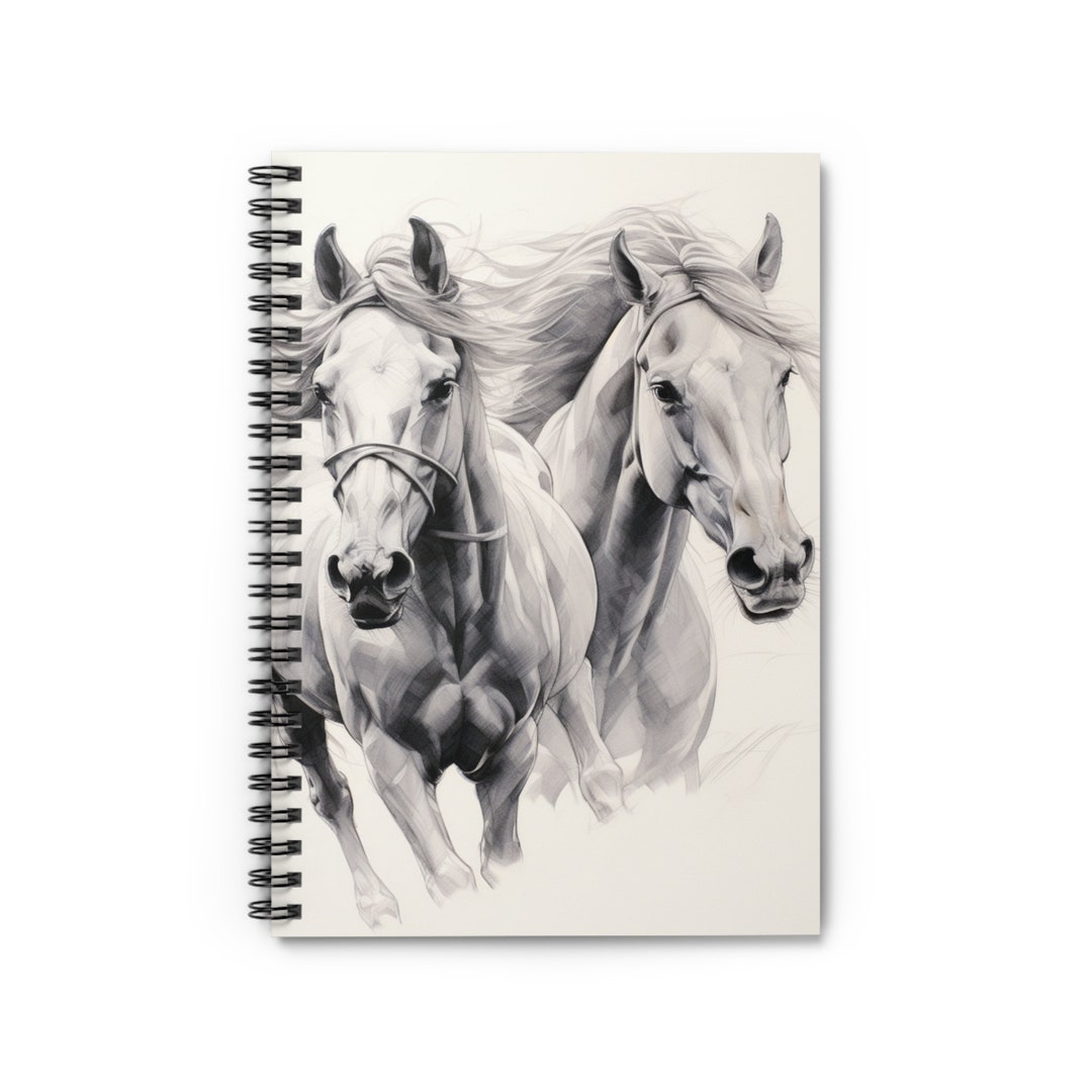 Horse Themed Notebook Lined Paper - Horse Gift or Horse Lovers Gift ...