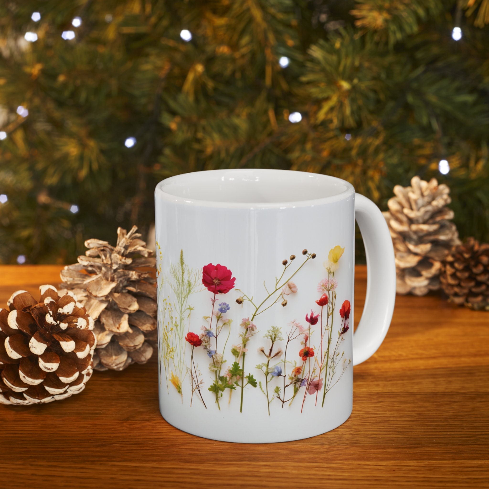 Blossom Beauty Flower Long Stem Coffee Mug Soft Pastels Elegant To-go ...
