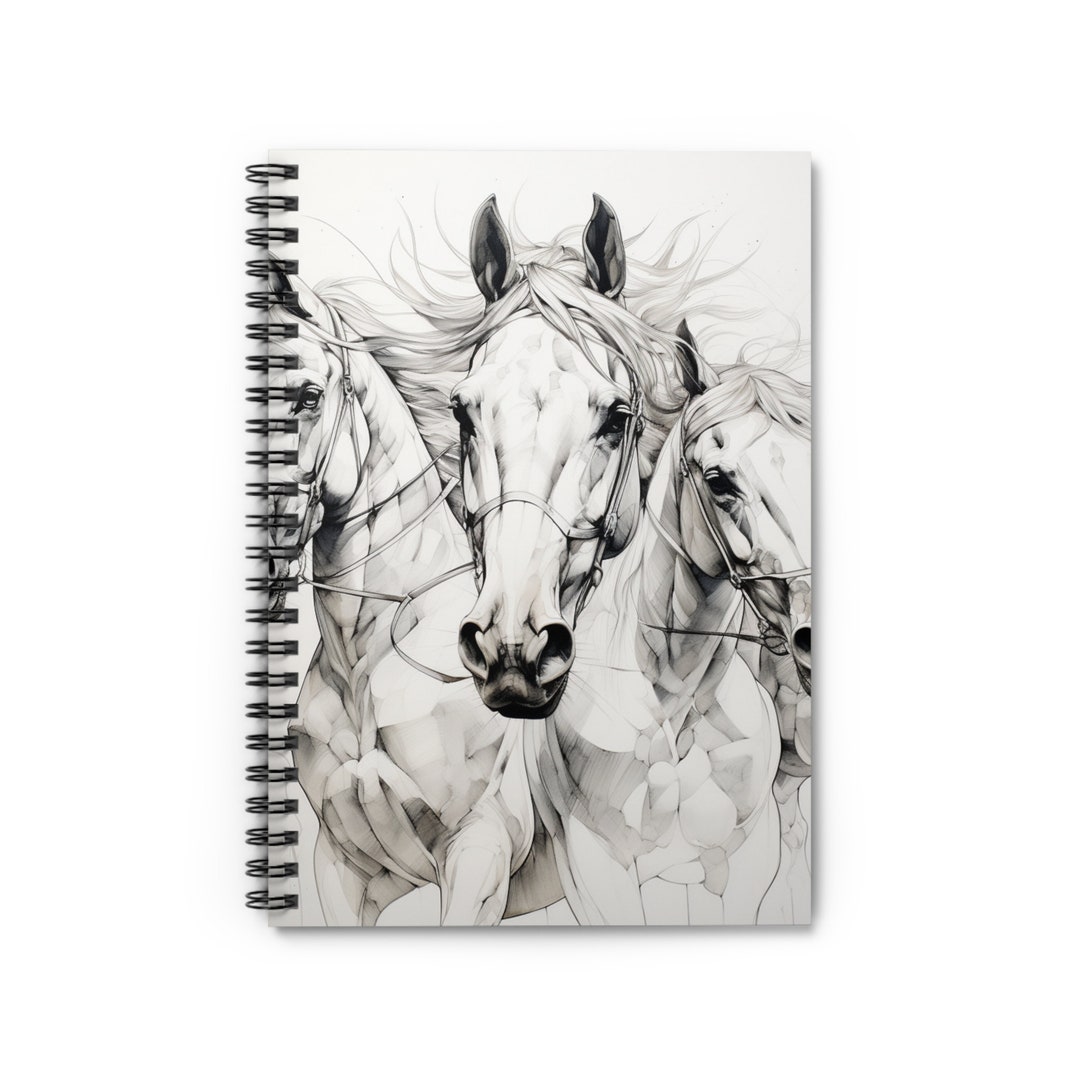 Horse Lover Spiral Notebook - Equine Art, Riding Journal - Etsy