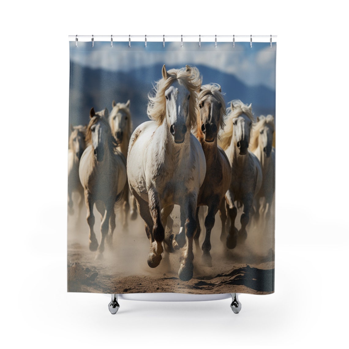 Wild Horses Shower Curtain: Western Equestrian Bathroom Decor - Etsy