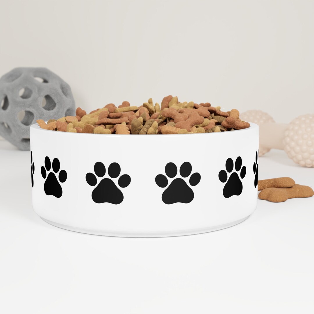 Dog Pet Bowl Paw Print Food Bowl for Dogs - Etsy