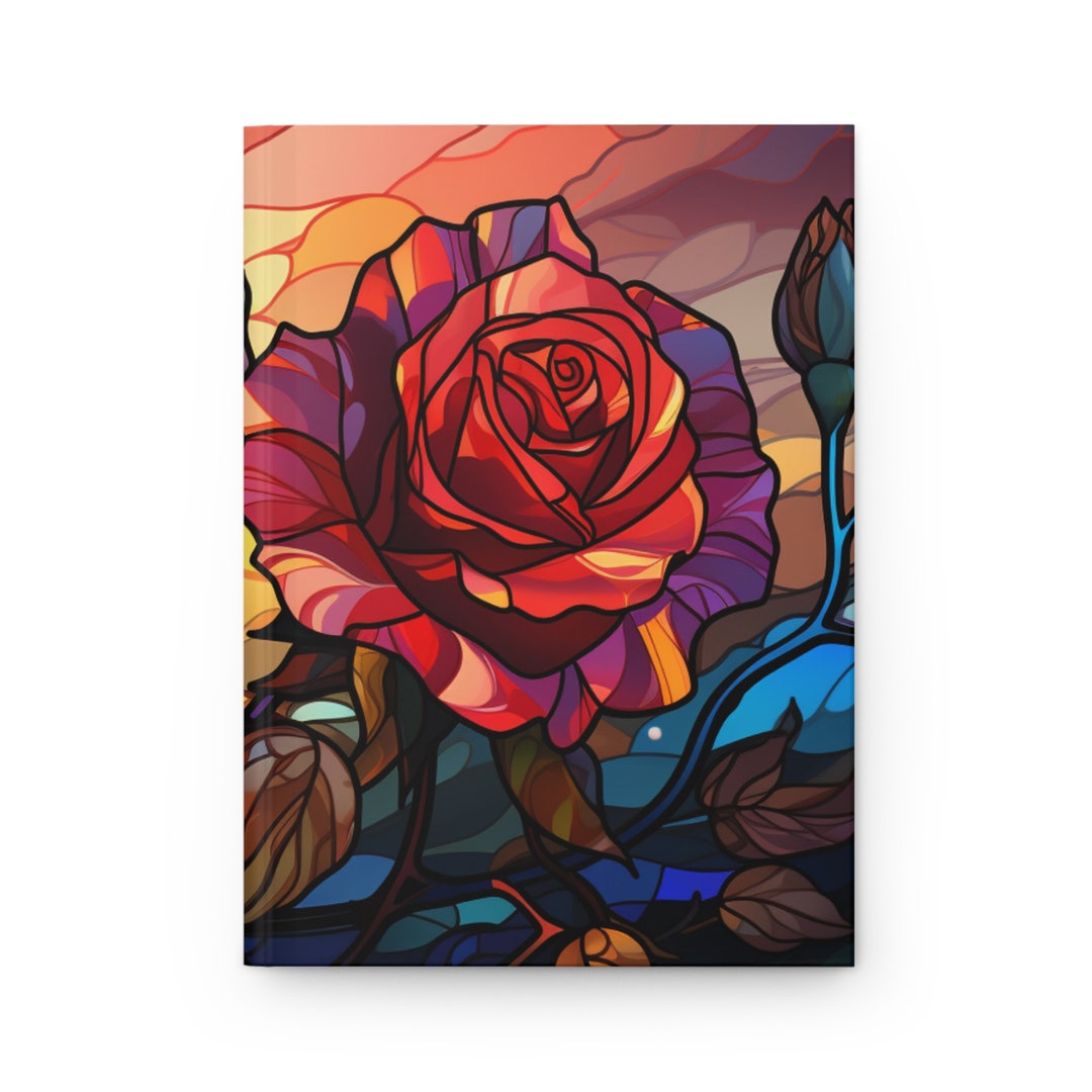 Stain Glass Flower Notebook Notepad Hardcover To-do Stationary Diary ...