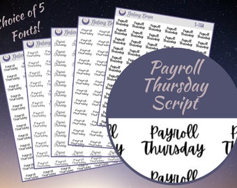 Payroll Stickers - Etsy