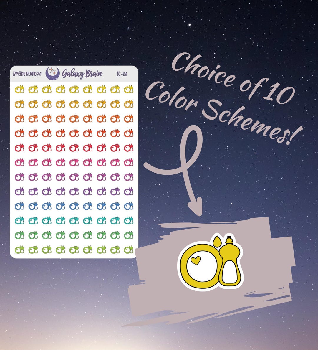 IC-86 Dishes | Icons | Functional Planner Stickers - Etsy