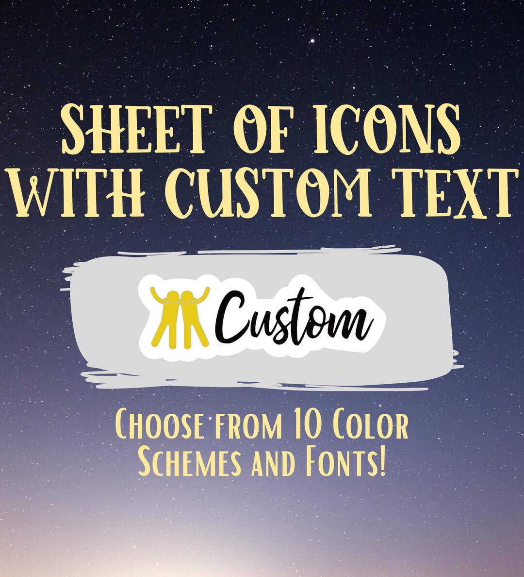 CIC-61 Friends Icon W/ Custom Text | Icons W/ Scripts | Functional ...