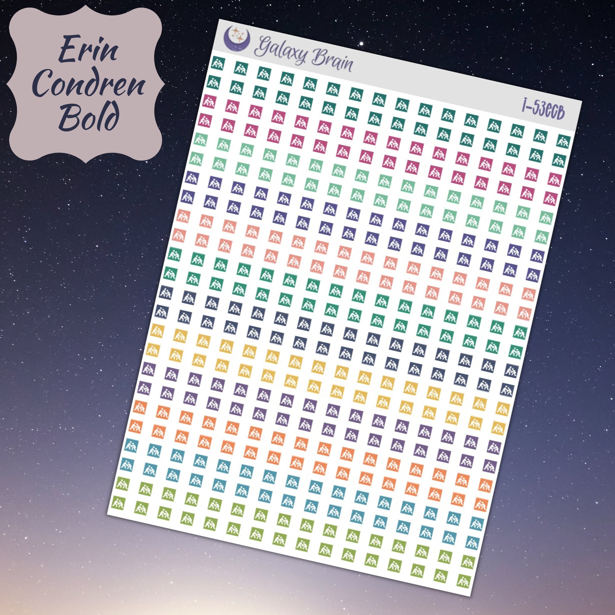 Wrestling Box Icons Functional Planner Stickers - Etsy