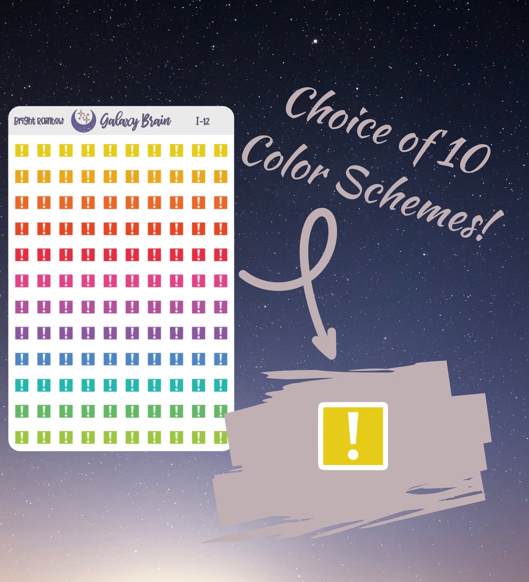 I-12 Exclamation Point | Box Icons | Functional Planner Stickers - Etsy