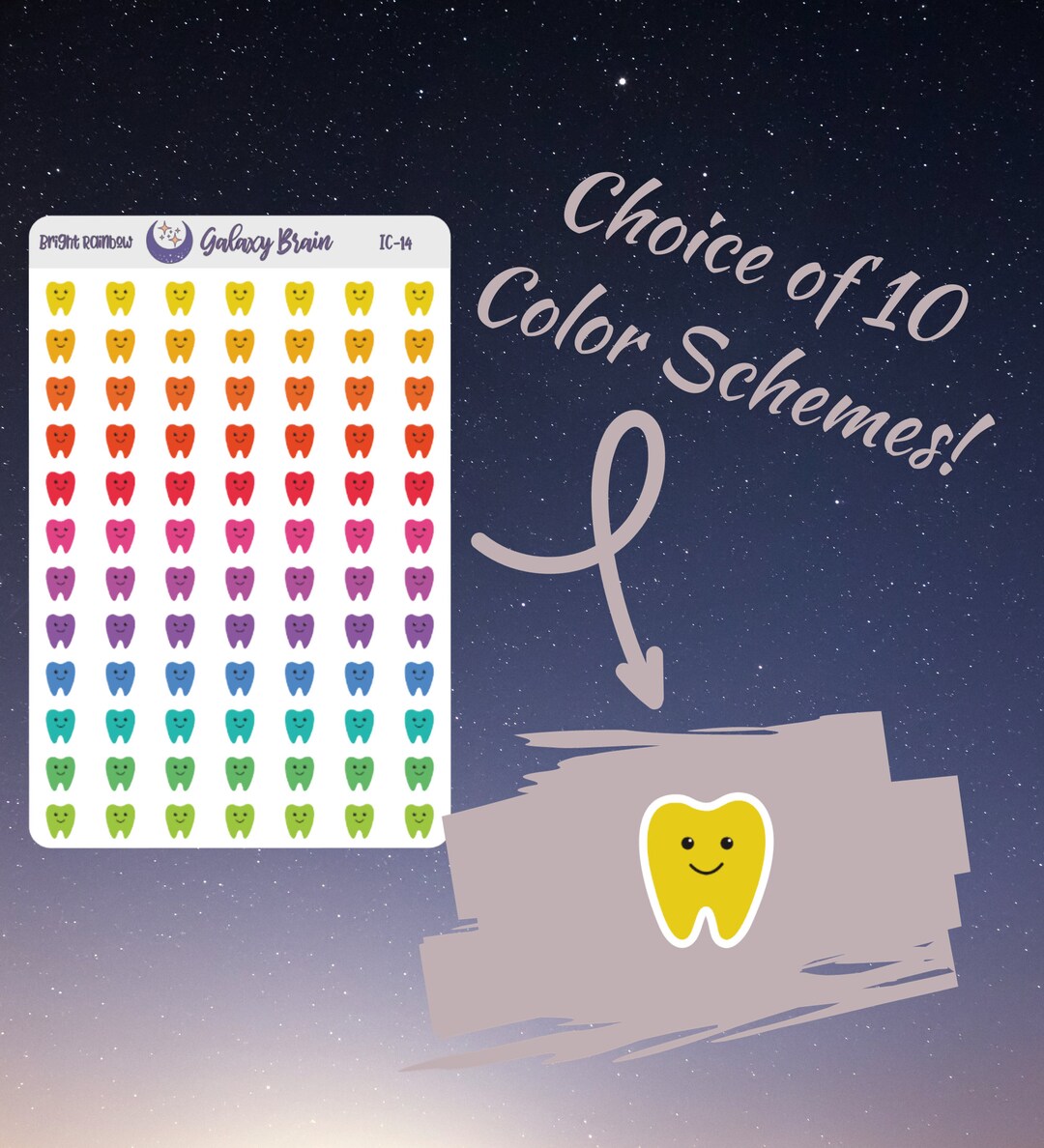 IC-14 Tooth | Icons | Functional Planner Stickers - Etsy