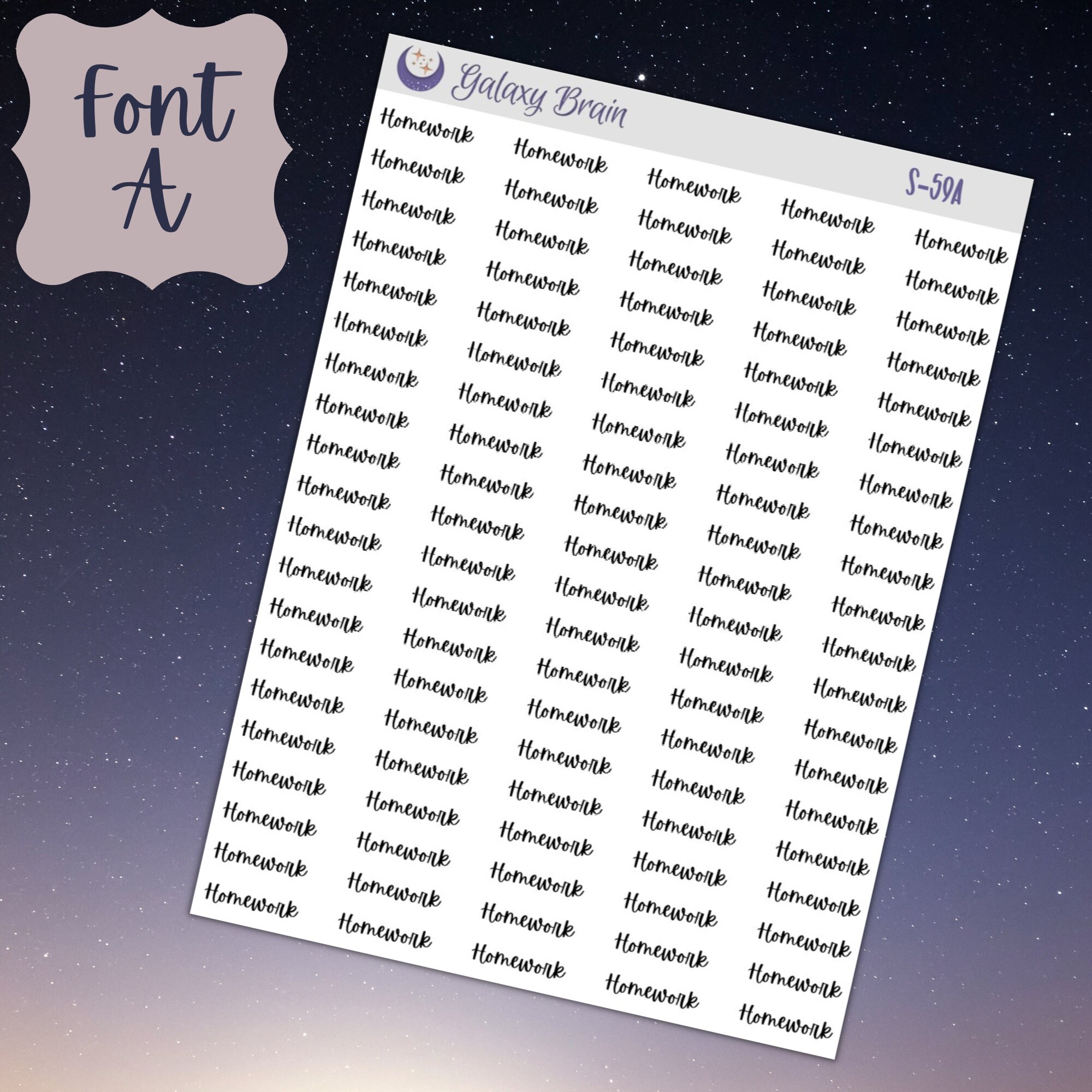 Homework Scripts Functional Planner Stickers - Etsy