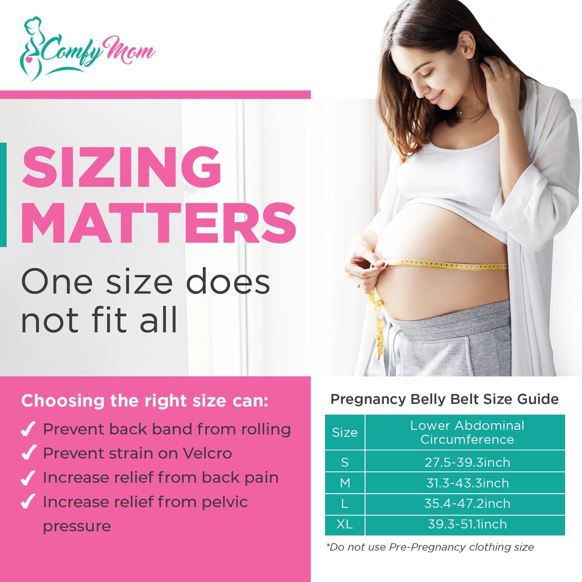 Belly Bands for Pregnant Women, Pregnancy Belly Support Band ...
