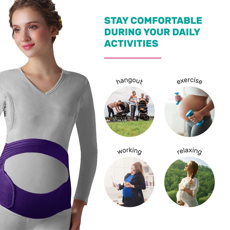 Belly Bands for Pregnant Women, Pregnancy Belly Support Band Maternity Belt for Back Pain ...