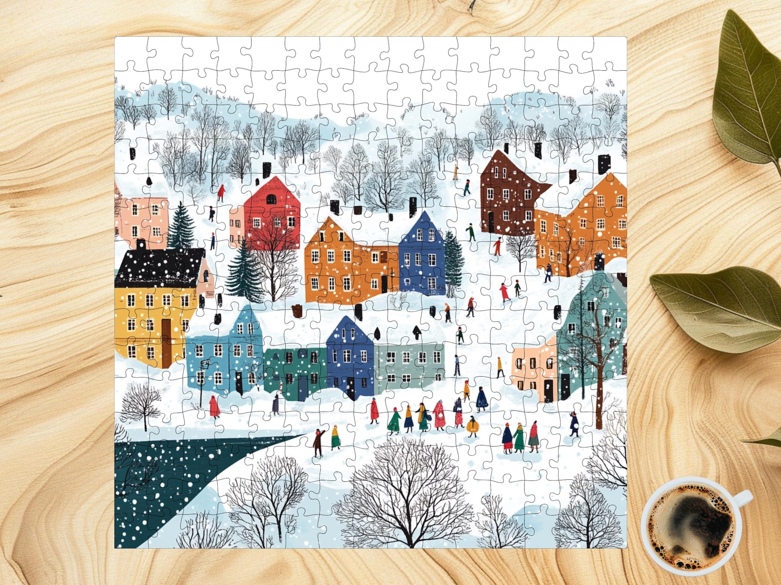 Snowy Swedish Village Jigsaw Puzzle - 1000+ Pieces Charming Winter ...