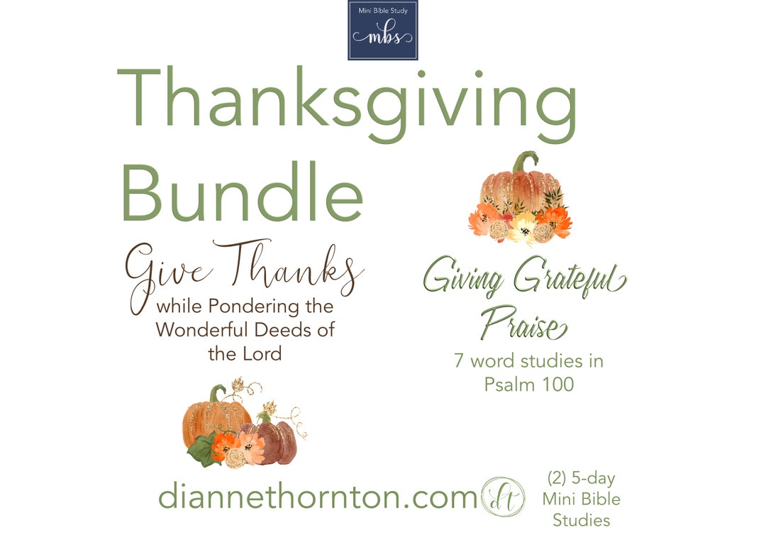 THANKSGIVING Mini Bible Study BUNDLE - Etsy