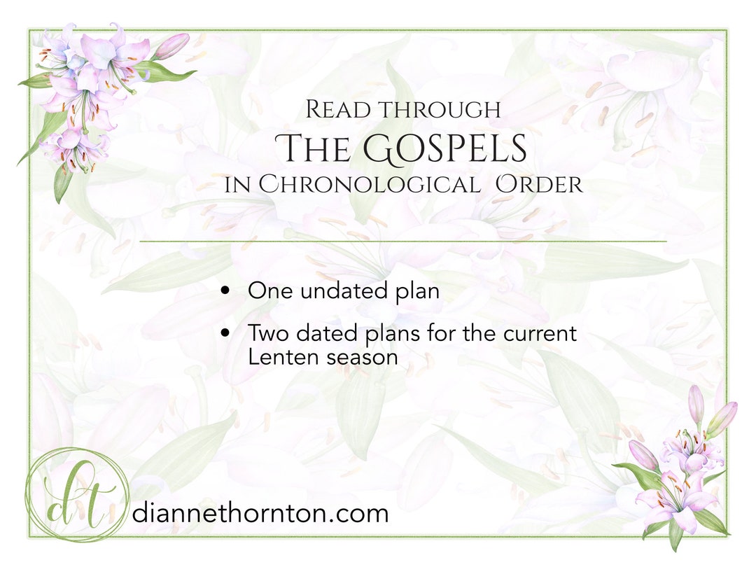 6-week Bible Reading Plan UPDATED for 2024 the Gospels in Chronological ...