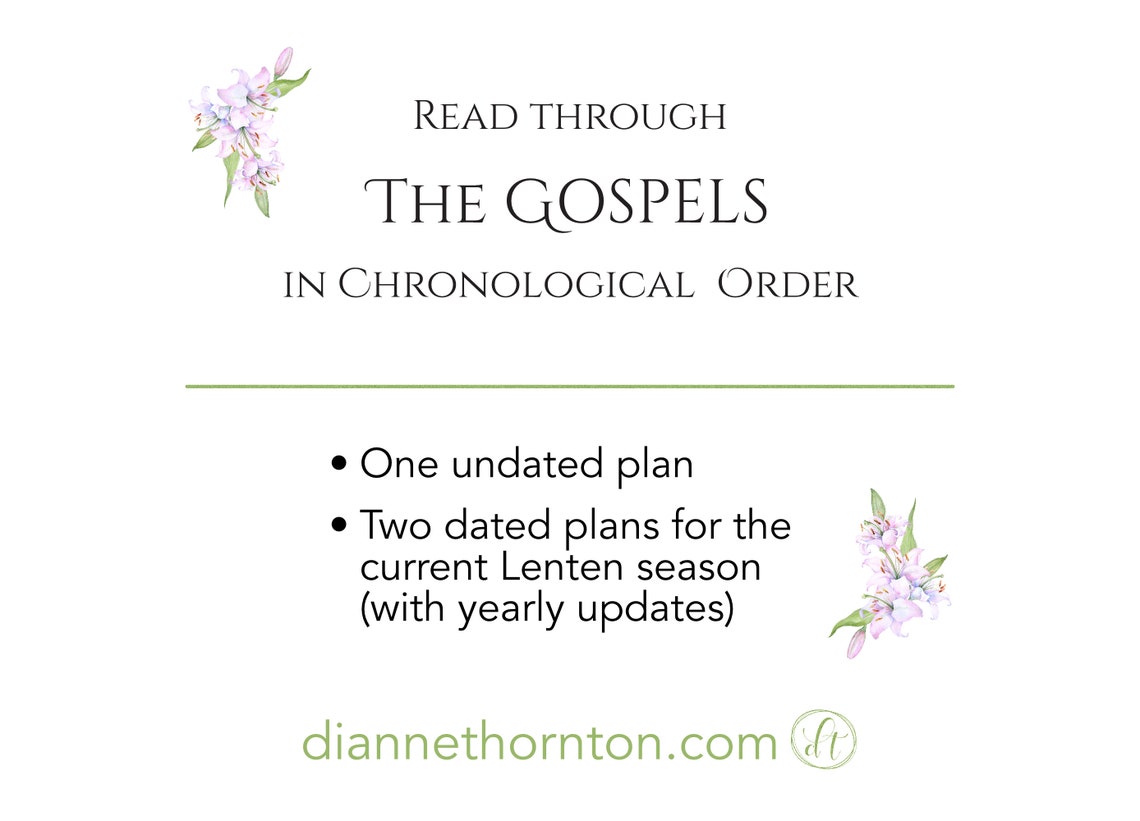 6-week Bible Reading Plan (UPDATED for 2025) -- the Gospels in ...