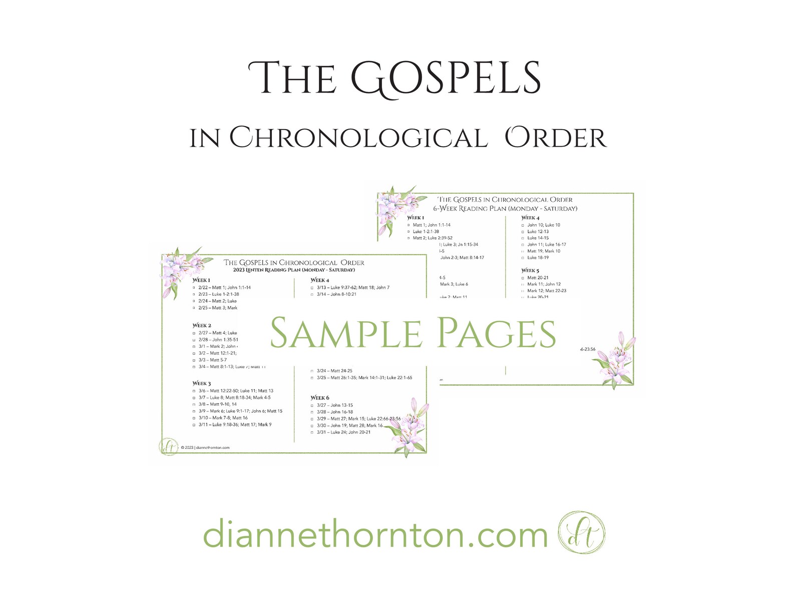 6-week Bible Reading Plan (UPDATED for 2025) -- the Gospels in ...