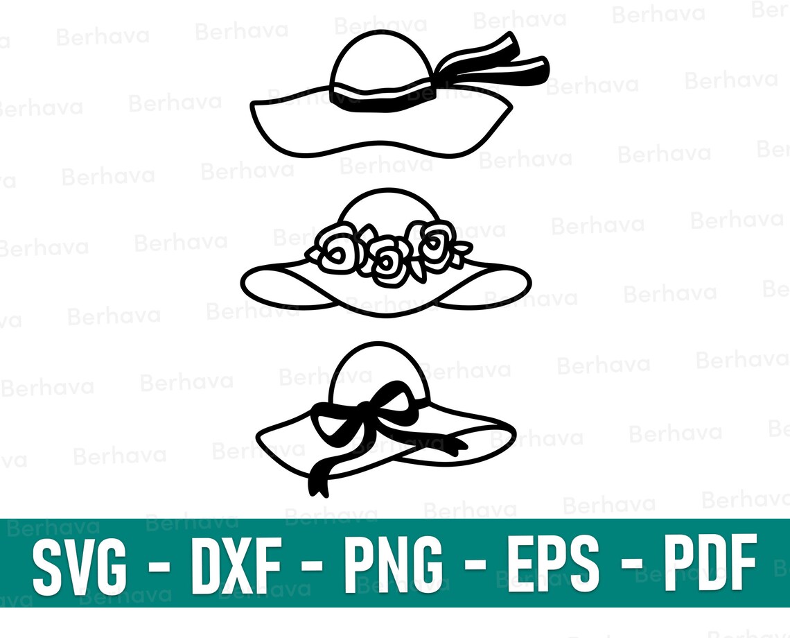 Hats Svg Hats Cricuthats Png Hats Vector Clipart Hats | Etsy