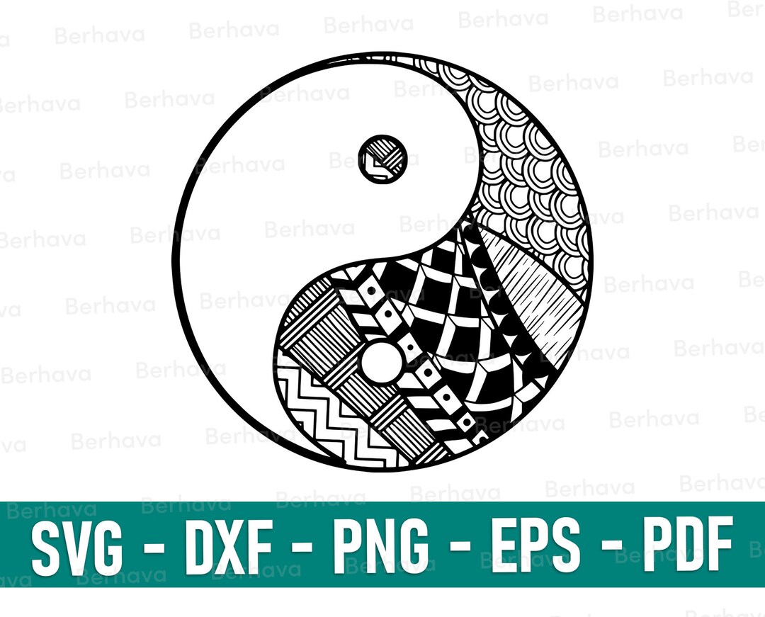 Ying Yang Svg, Ying Yang Cricut,ying Yang Png, Ying Yang Vector, Ying ...