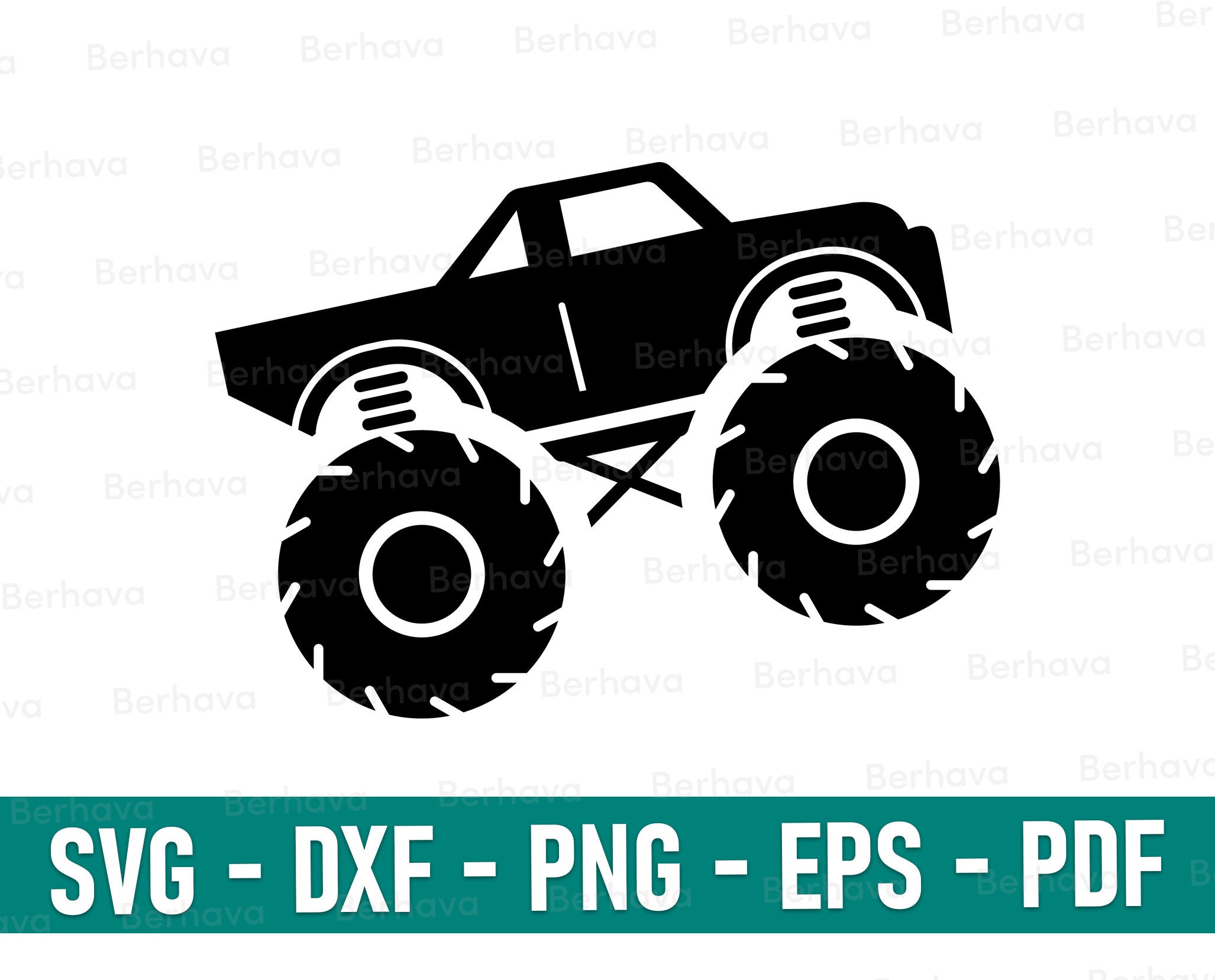 Monster Truck Svg Monster Truck Cricutmonster Truck Png - Etsy
