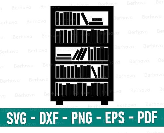 Bookshelf Svg Bookshelf Png Bookcase Svg Bookcase Png | Etsy