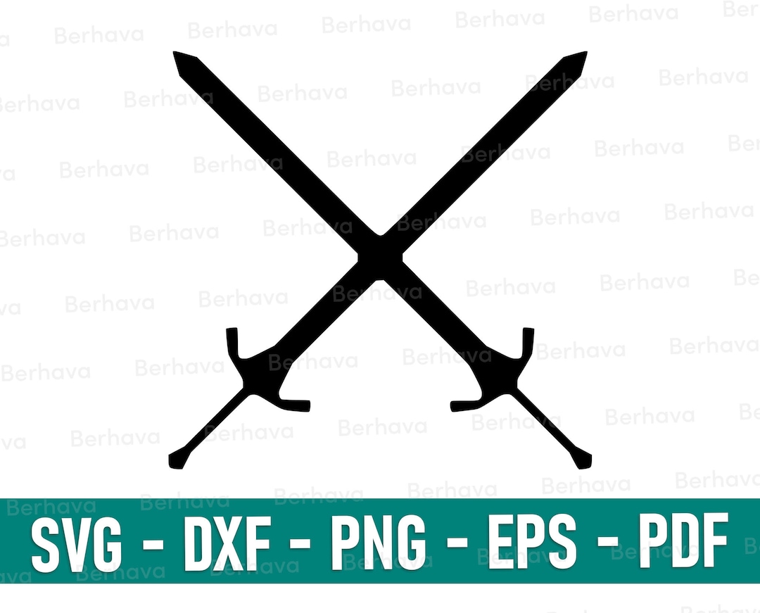 Crossed Swords Svg/png/dxf/eps/pdf,swords Svg, Swords Cricut,swords Png ...