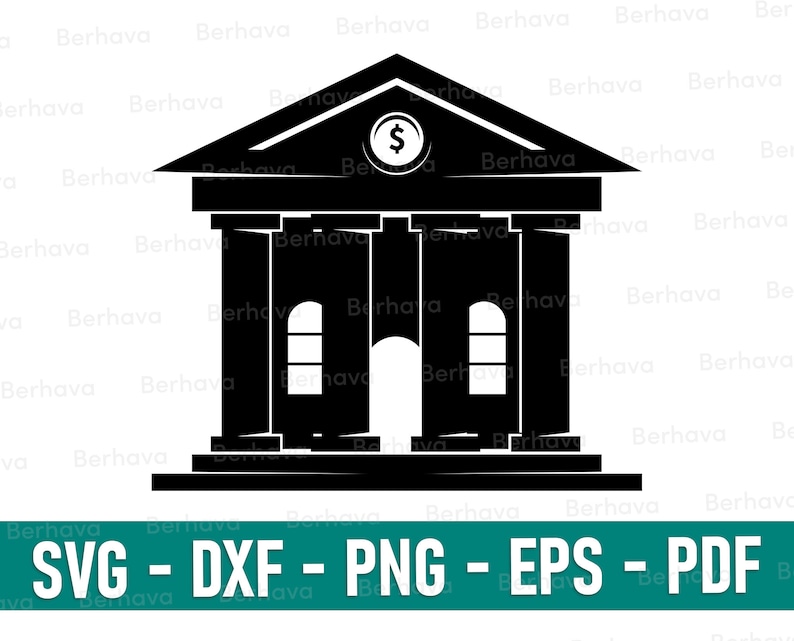 Bank Svg, Bank Cricut,bank Png, Bank Vector Clipart,png Clip Art Svg ...